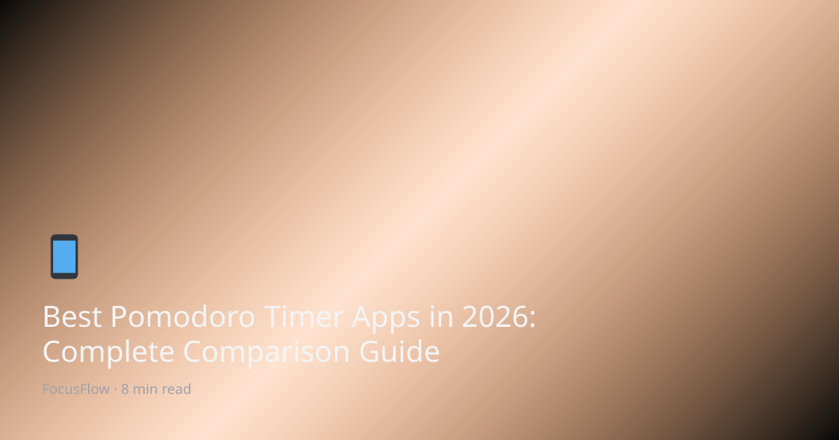 Best Pomodoro Timer Apps in 2026: Complete Comparison Guide